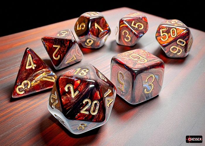 Scarab Mega-Hedral Blue Blood Polyhedral 7-Die Set | Nerdom, Greece