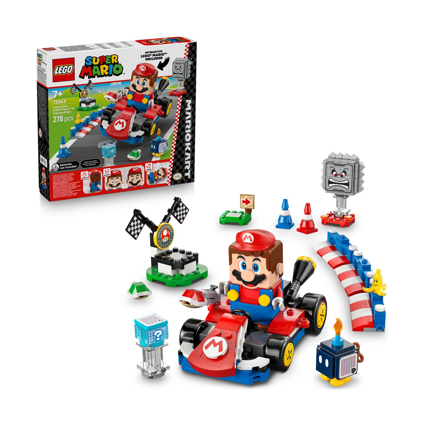 Lego® Super Mario: Interactive - Mario & Standard Kart (72043) | Nerdom ...