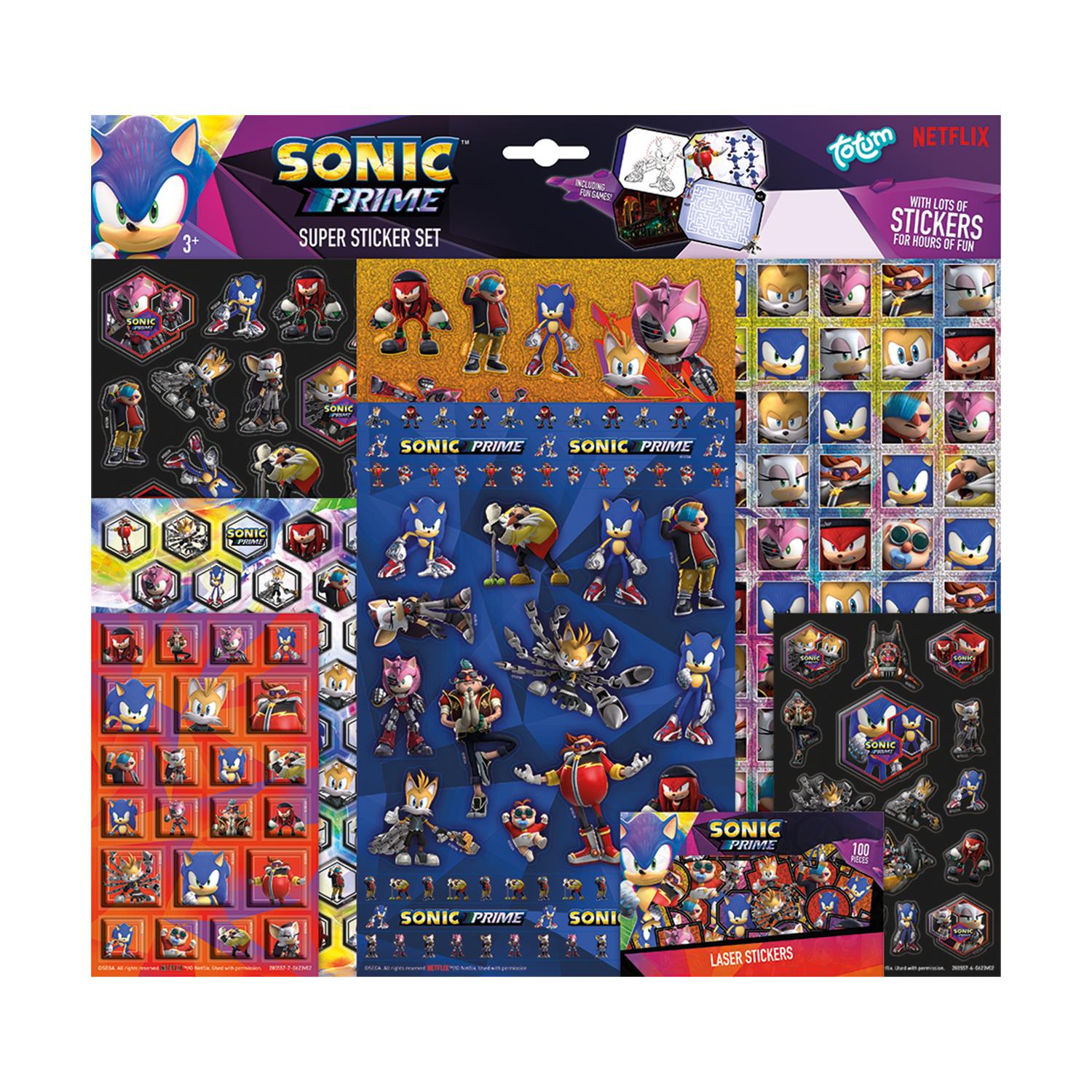 Αυτοκόλλητα Totum: Sonic Prime - Super Sticker Set (TT280557) | Nerdom