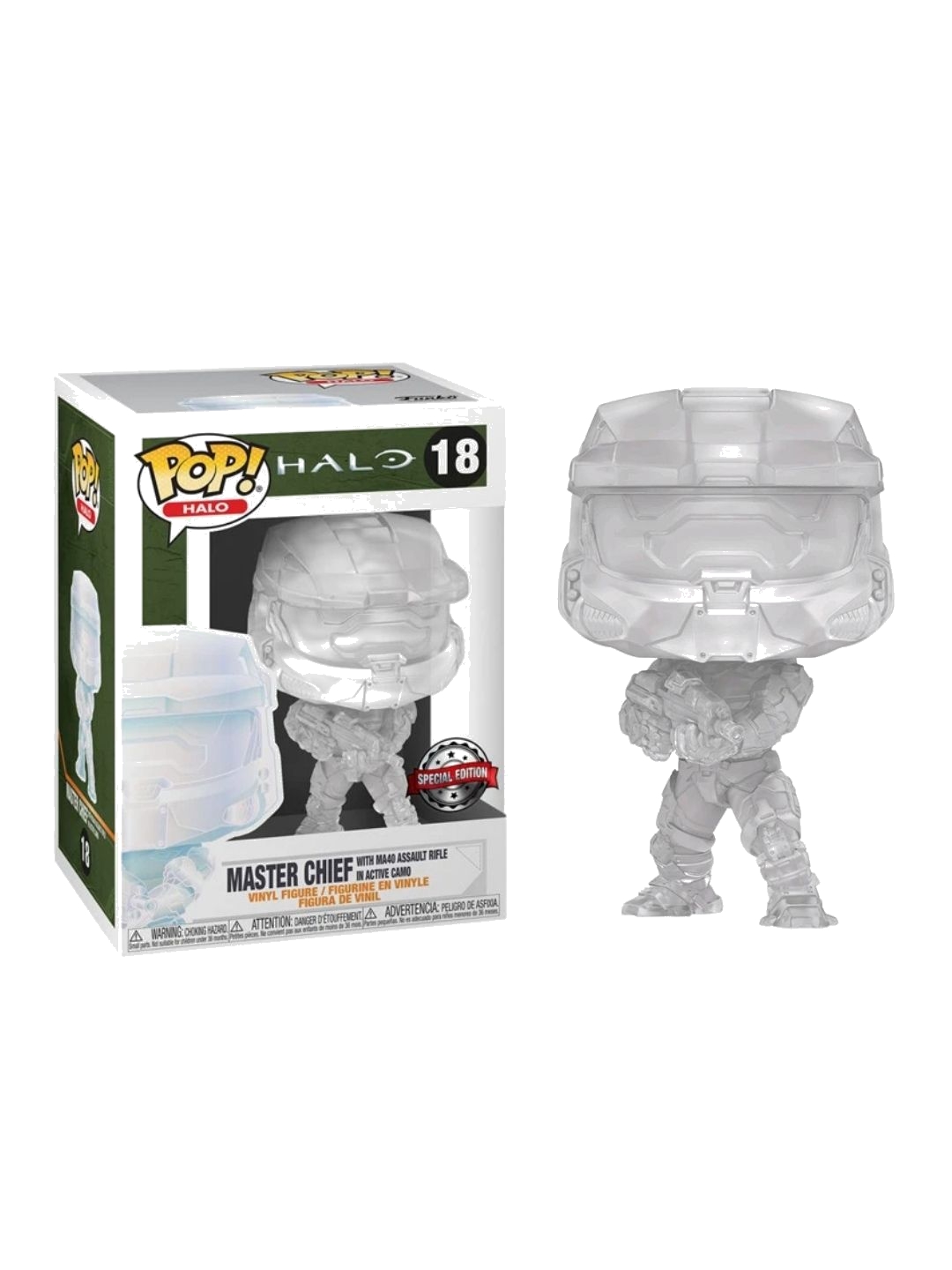 Funko Pop!Halo Master Chief With MA40 Assault Riffle In Active Camo ...