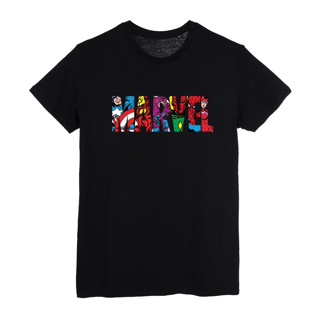 Marvel Logo Characters T-shirt | Nerdom