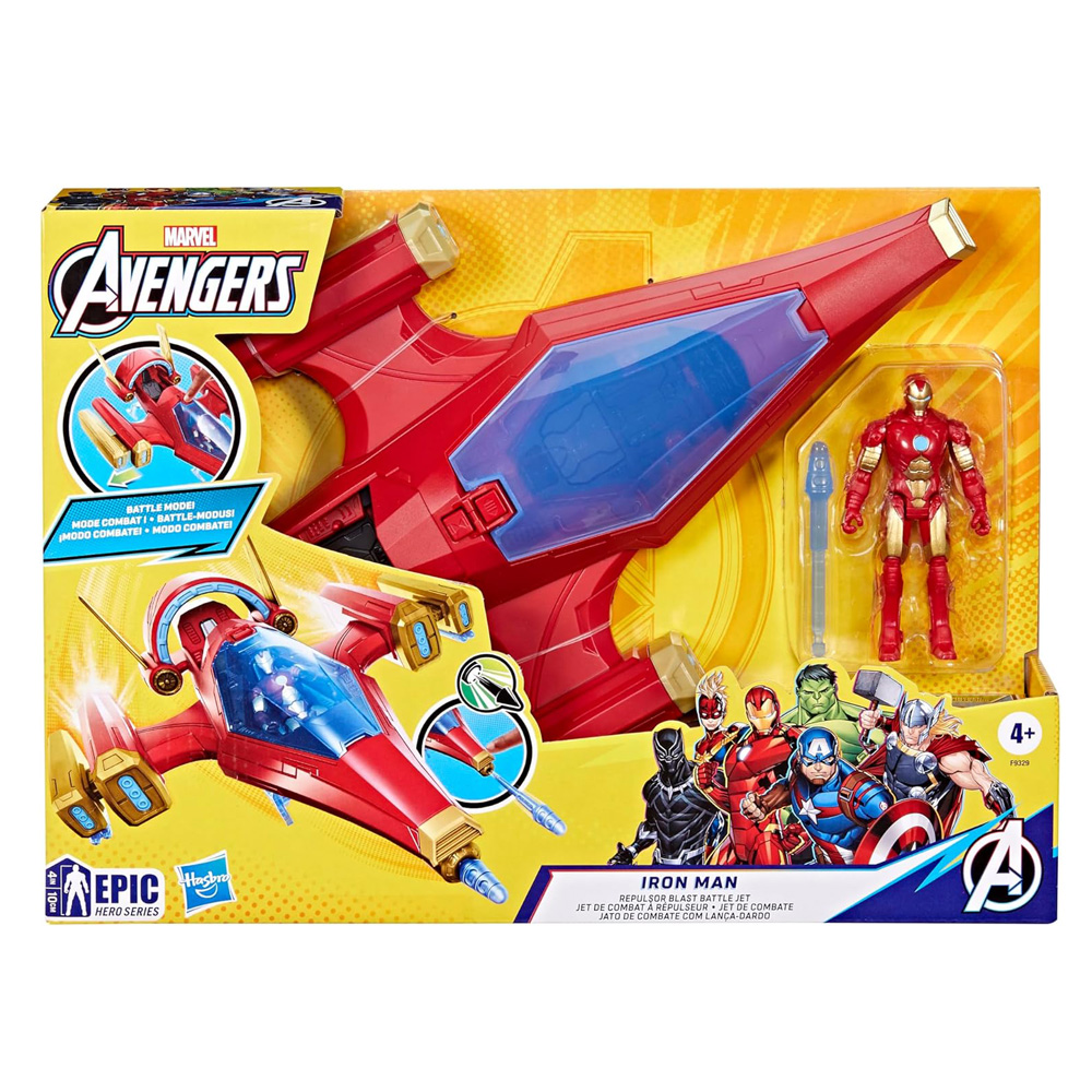 Hasbro Marvel: Avengers - Iron Man Repulsor Blast Battle Jet (F9329 ...