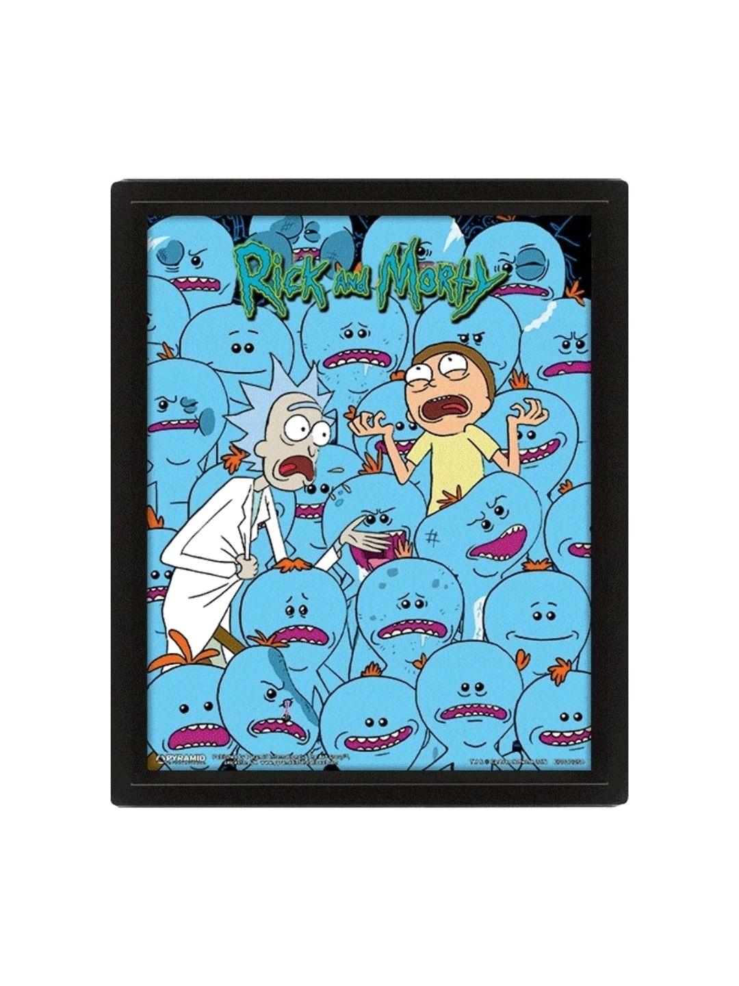 Rick and Morty Framed 3D Lenticular Poster Mr. Meeseeks | Nerdom