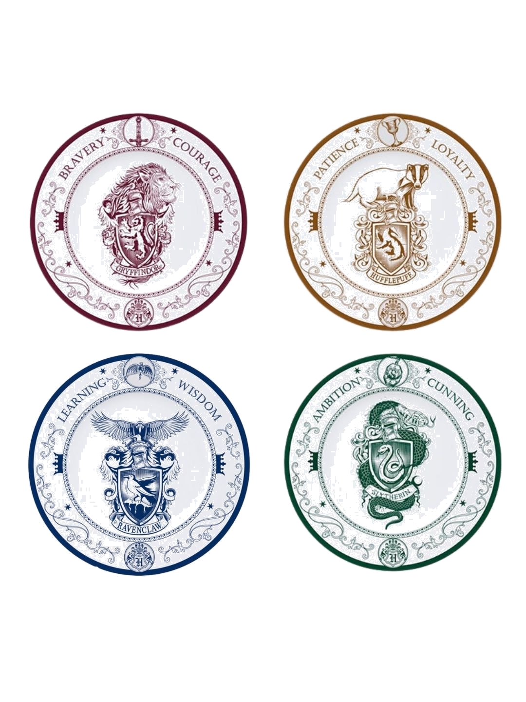 Harry Potter Hogwarts Houses Set Of 4 Plates | Nerdom, Greece