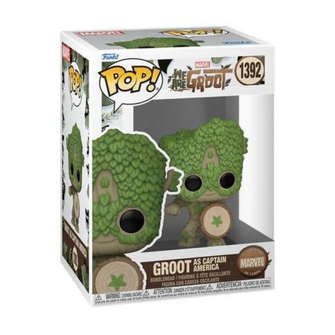 Funko Pop! Marvel We Are Groot Groot as Captain America | Nerdom, Greece