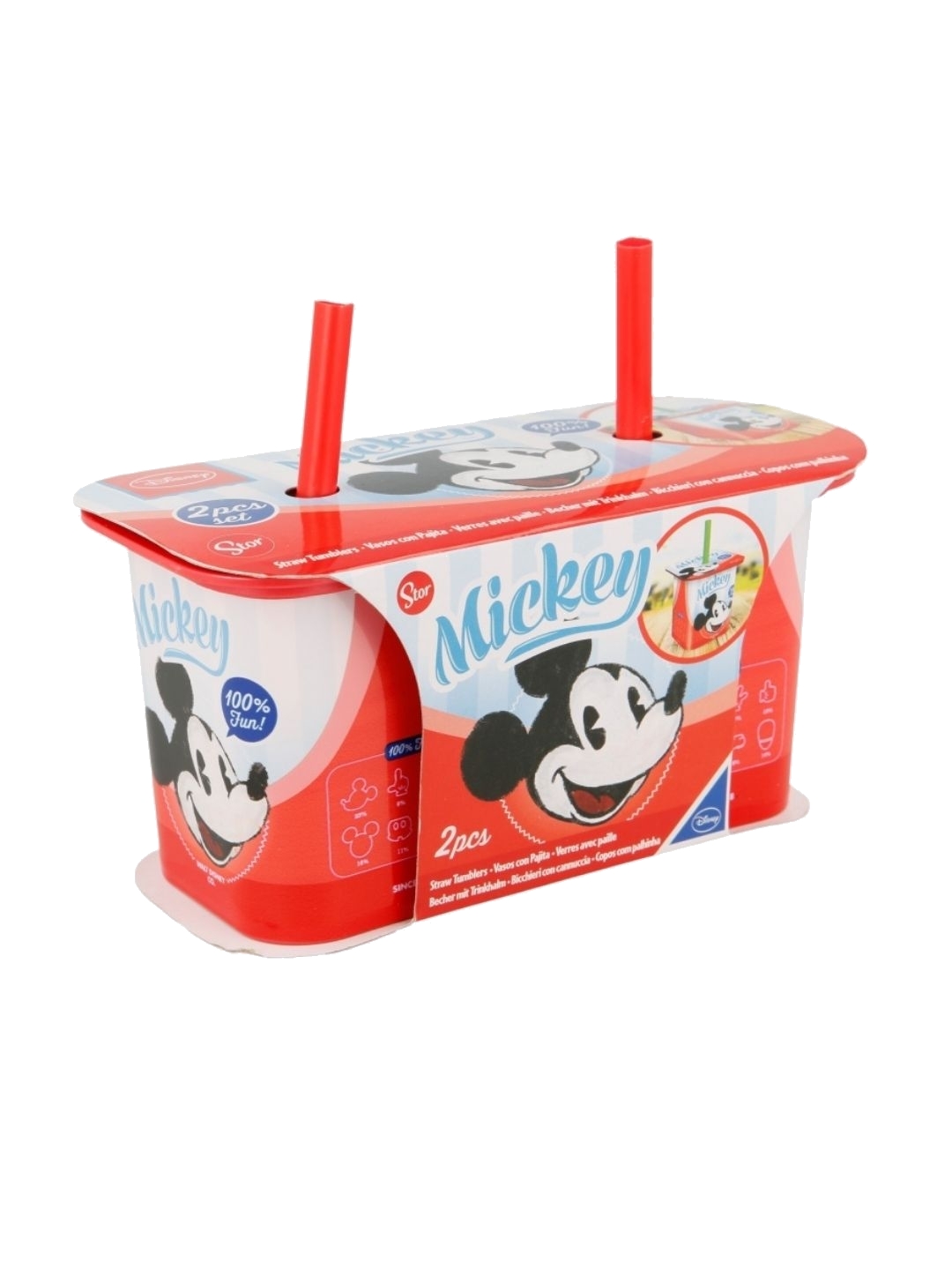 Disney Mickey 2 Pieces Set Yogurt Straw Tumbler | Nerdom, Greece