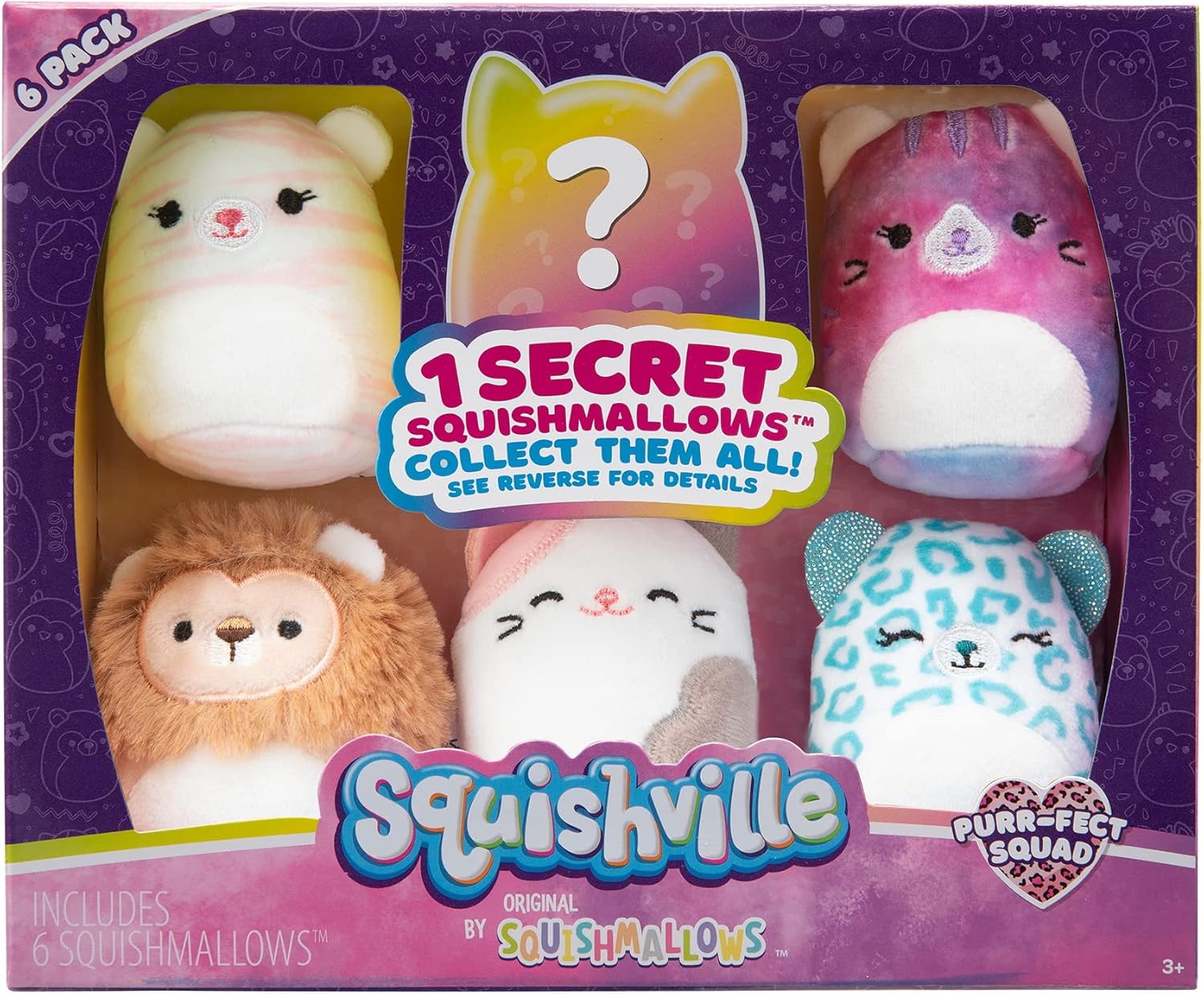 Squishville Mini Squishmallows 6-pack Purr-fect Squad 1pc Random ...