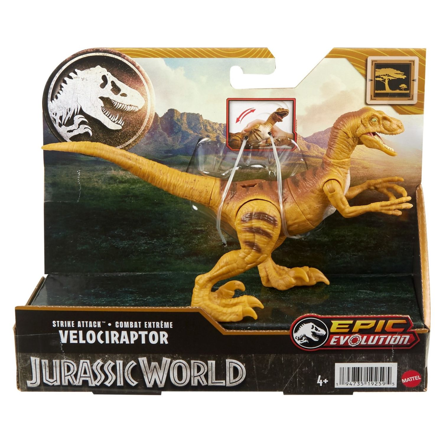 Mattel Jurassic World: Epic Evolution Strike Attack - Velociraptor ...