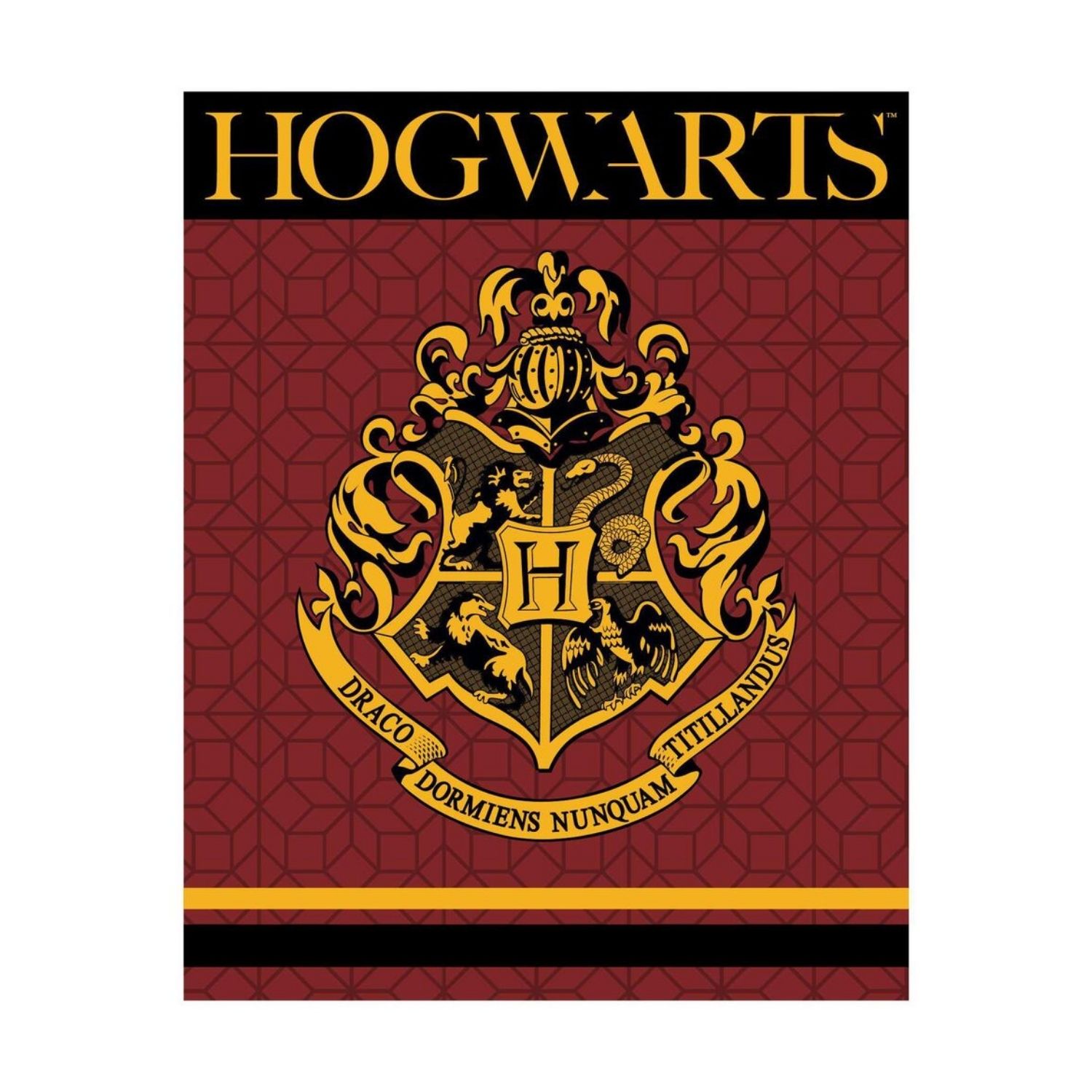 Κουβέρτα Harry Potter Hogwarts Pattern Coral | Nerdom