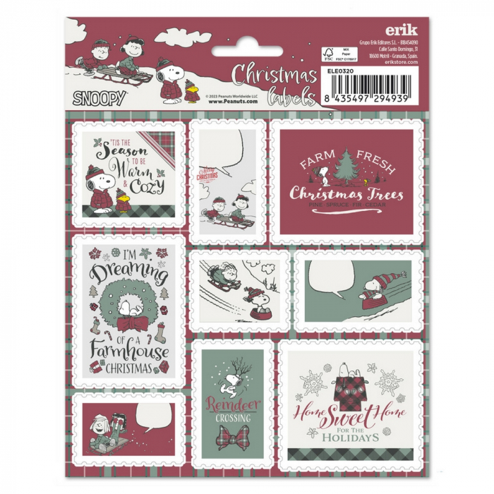 Snoopy Christmas Etiquettes | Nerdom, Greece