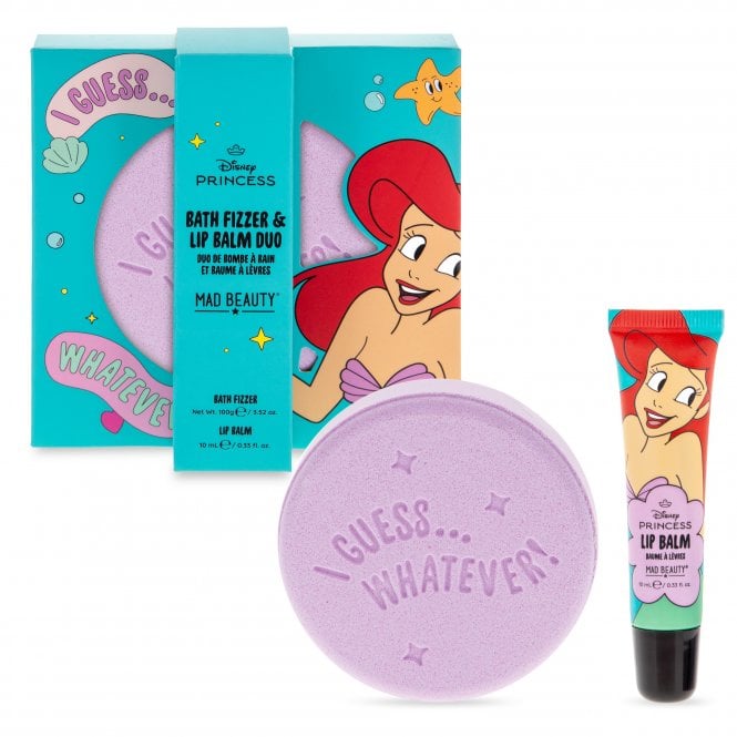 Bath Fizzer & Lip Balm Set Disney Princesses Express Yourself Ariel ...