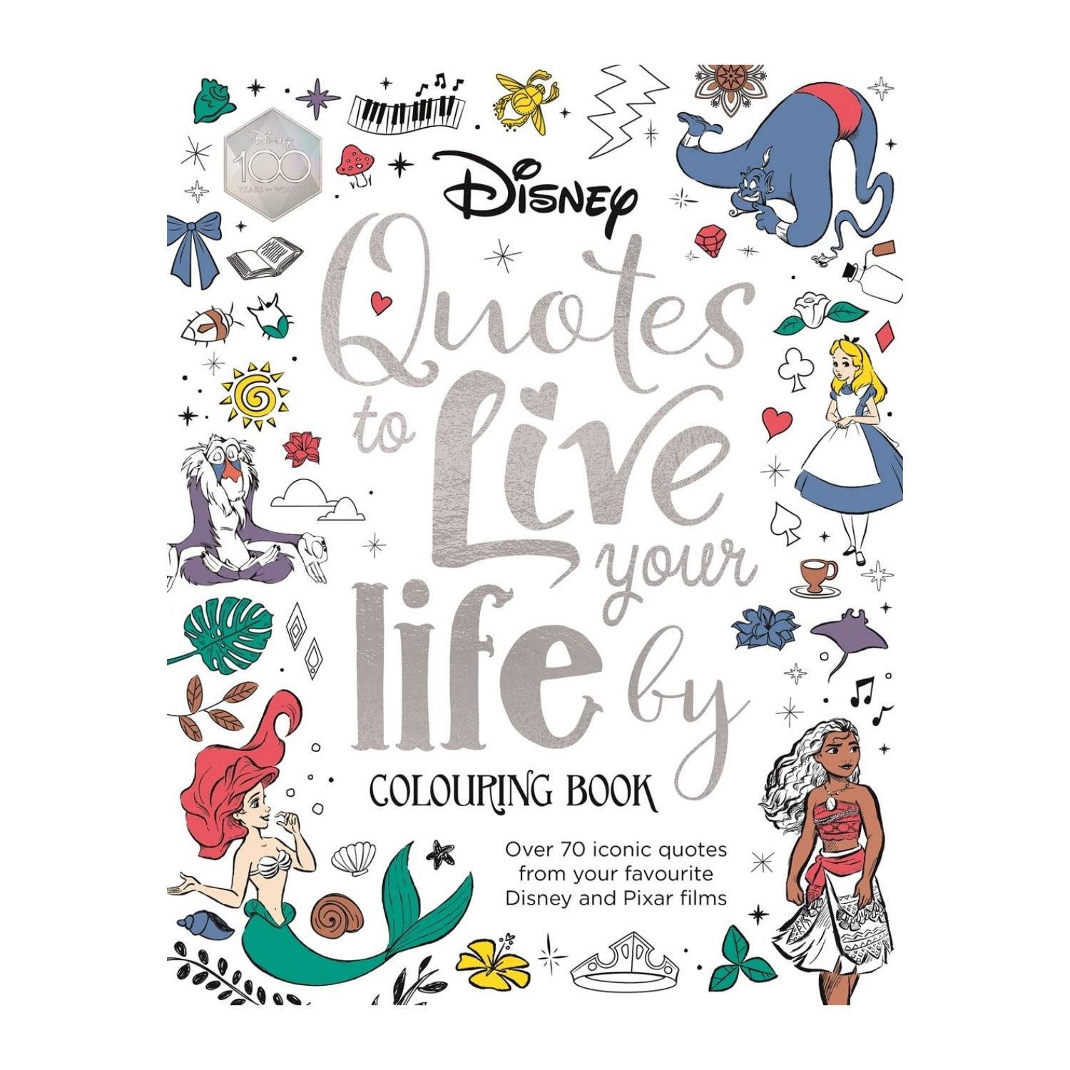 Βιβλίο Ζωγραφικής Disney Quotes to Live Your Life By Colouring Book : A ...
