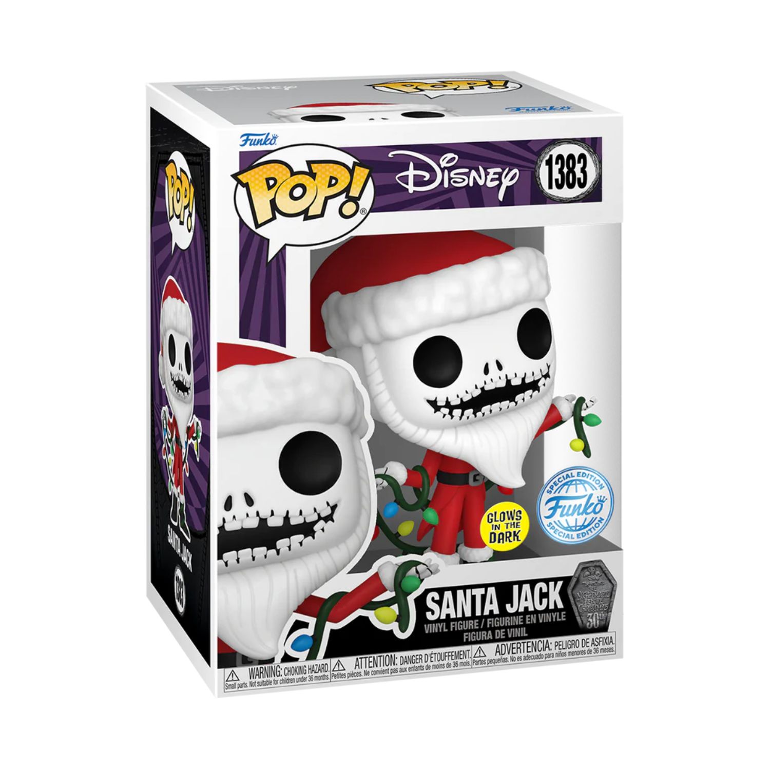 Φιγούρα Funko Pop! Disney Nightmare Before Christmas Santa Jack (GITD ...