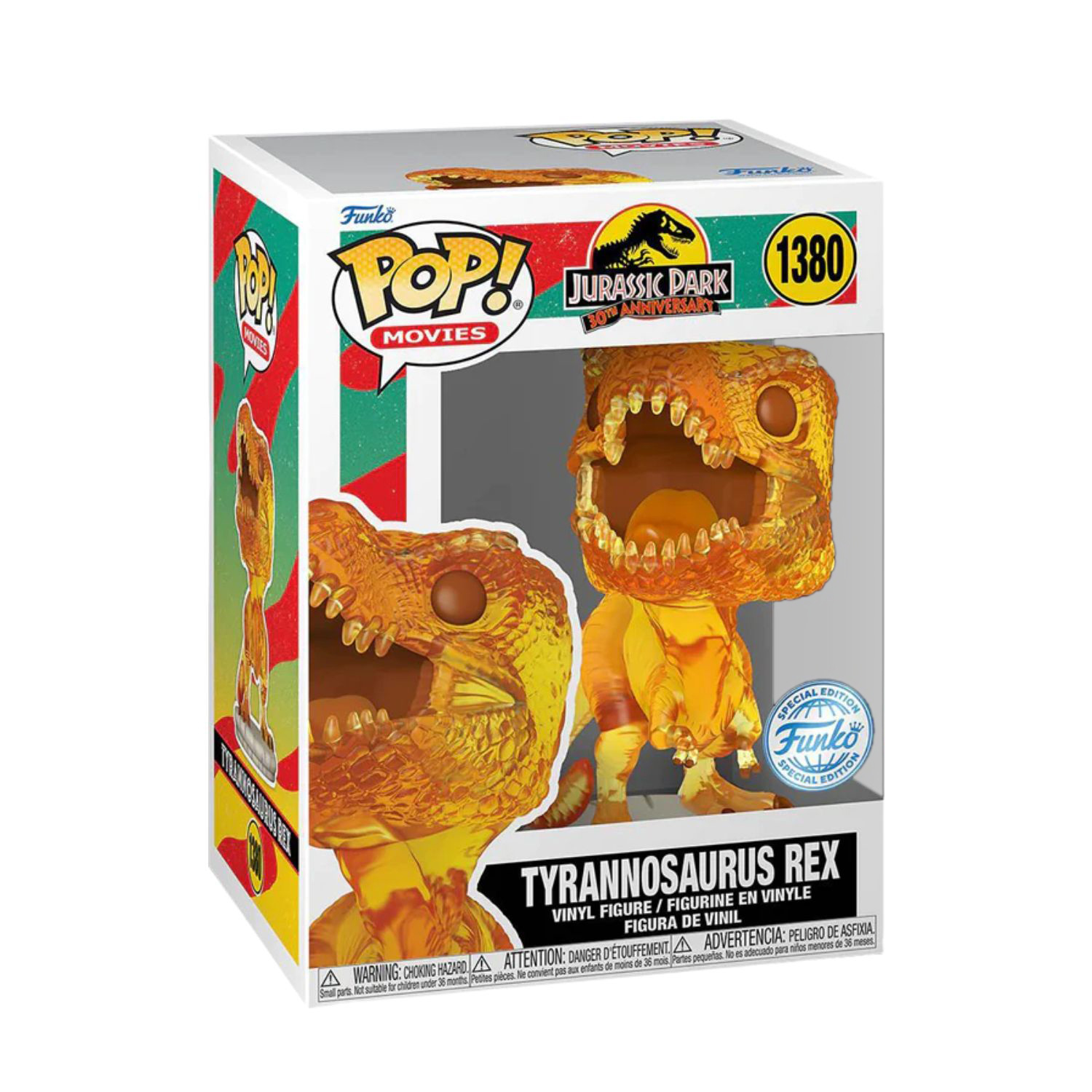 Funko Pop! Jurassic Park Tyrannosaurus Rex Amber (Special Edition ...