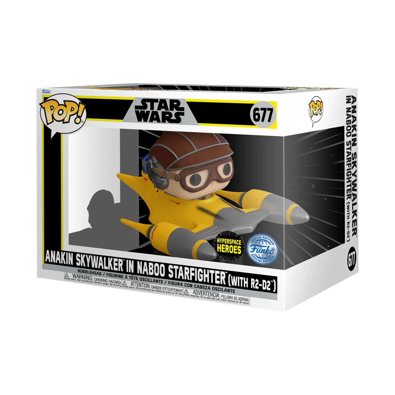 Funko Pop! Star Wars Anakin Skywalker in Naboo Starfighter (with R2-D2 ...