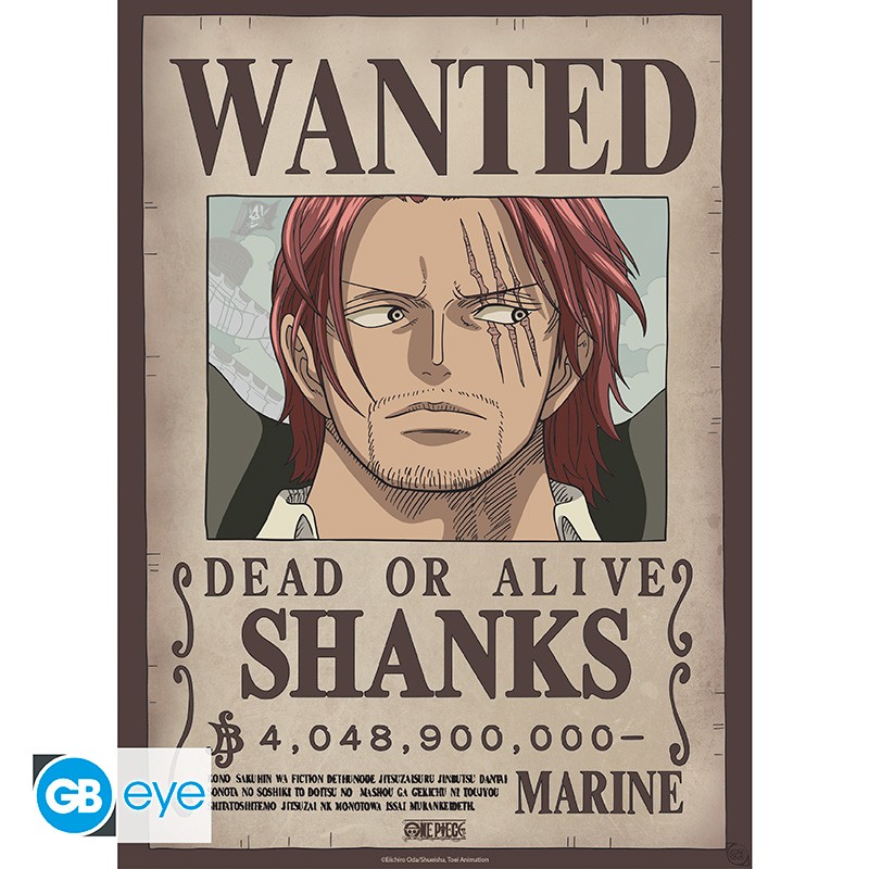 One Piece Shanks Wanted Poster