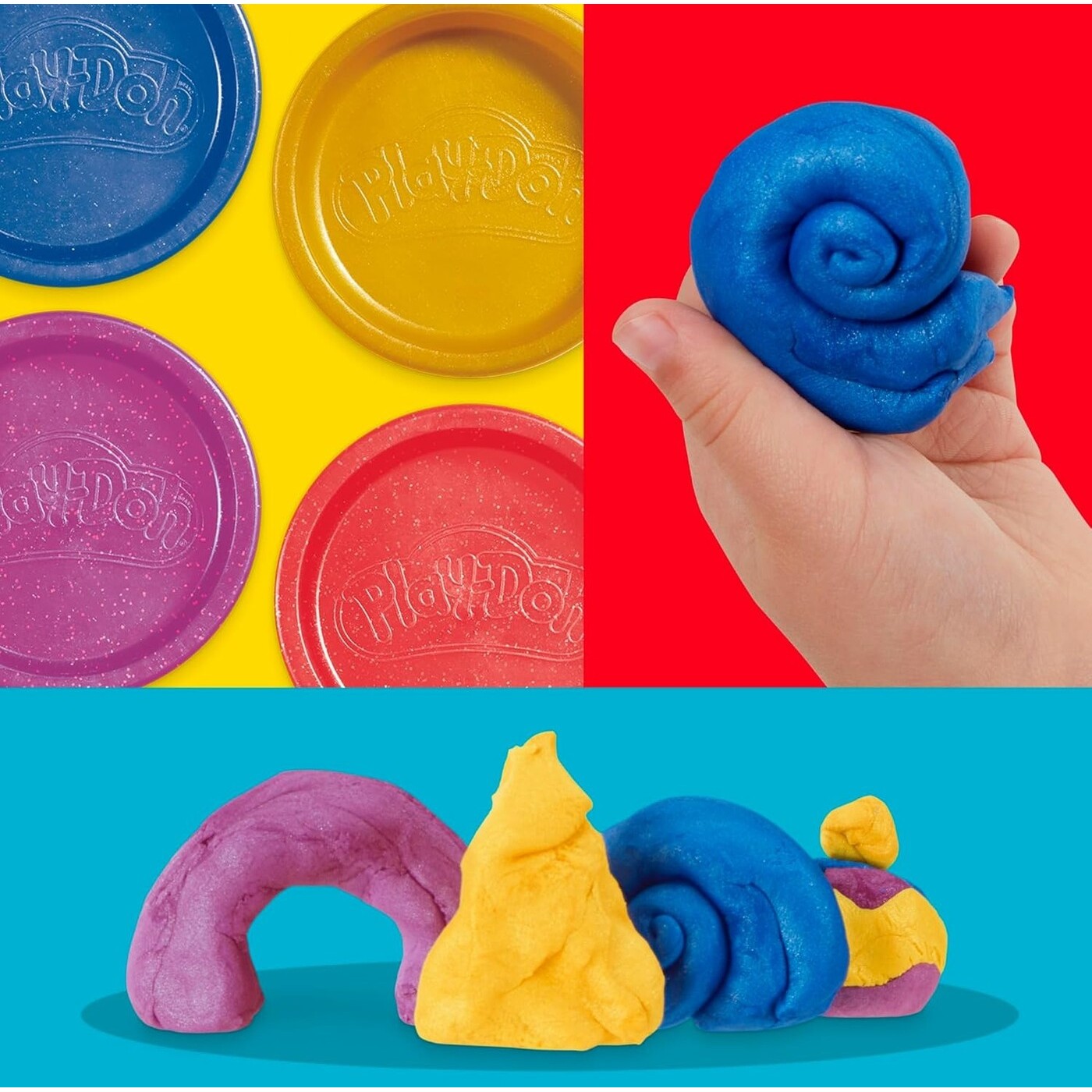 Πλαστελίνη Hasbro Play-Doh®: Specialty Compound - Shimmery Metallics 4 ...
