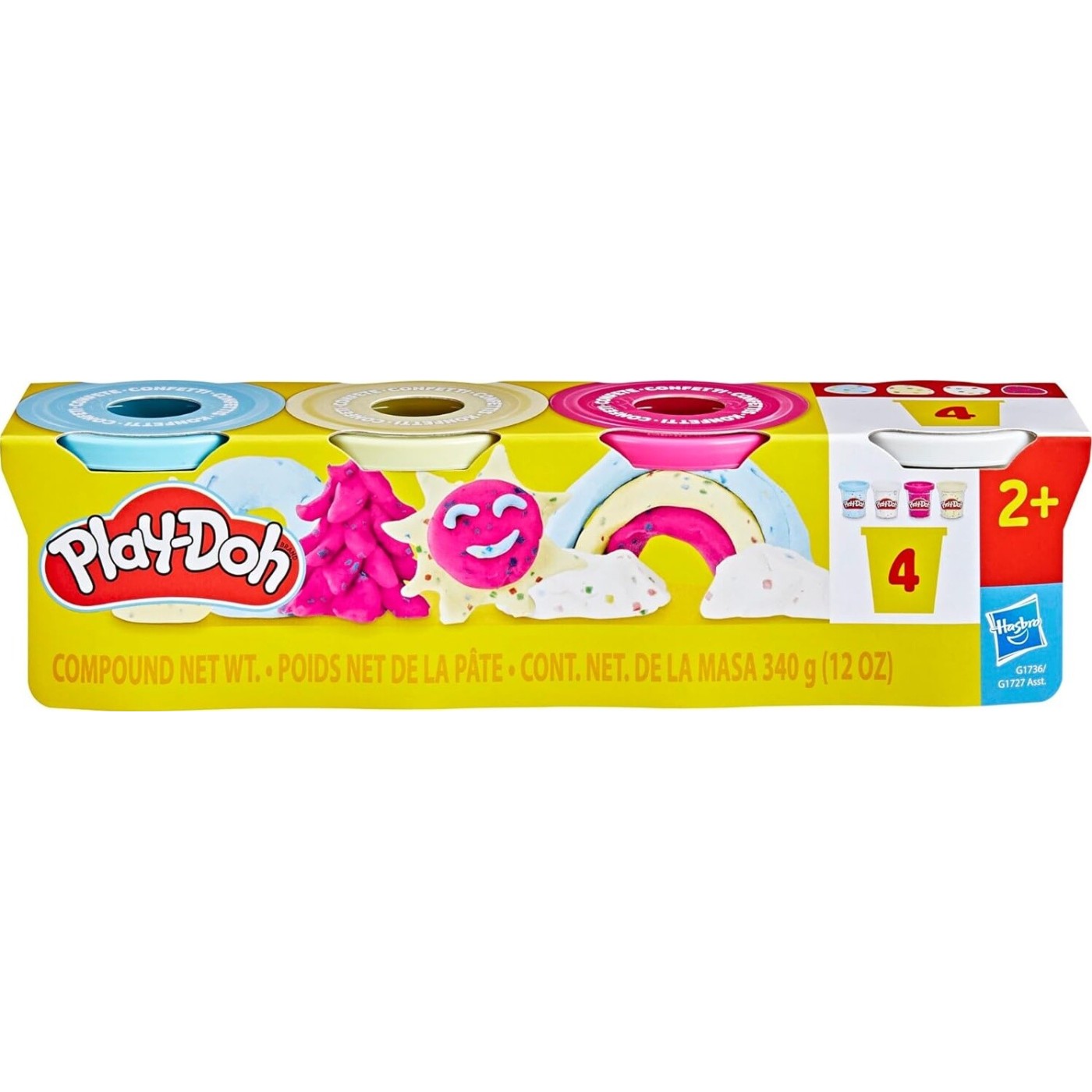 Πλαστελίνη Hasbro Play-Doh®: Specialty Compound - Confetti Fun 4 Pack ...