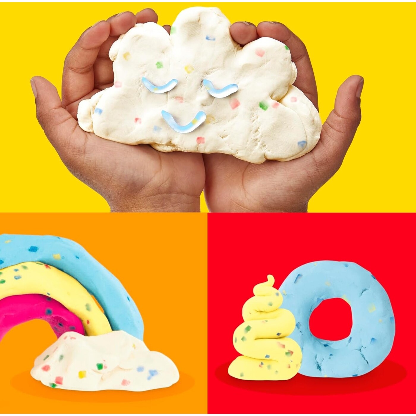 Πλαστελίνη Hasbro Play-Doh®: Specialty Compound - Confetti Fun 4 Pack ...
