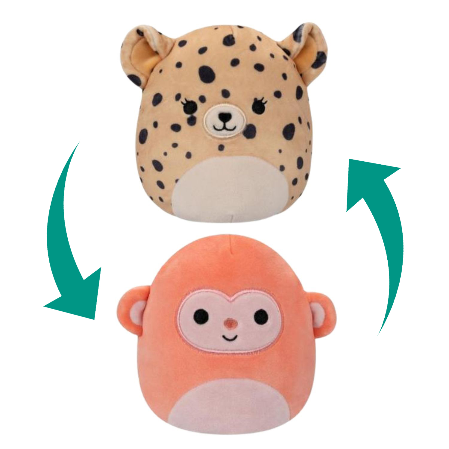 Λούτρινο Squishmallows Flip A Mallow Lexie The Cheetah / Elton The ...