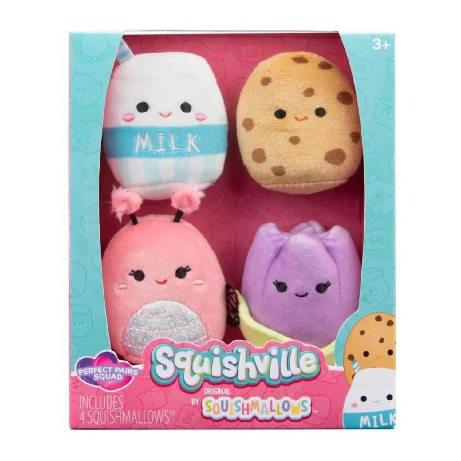 Squishville Mini Squishmallows Plush Figure 4-Pack Dream Couple Squad ...