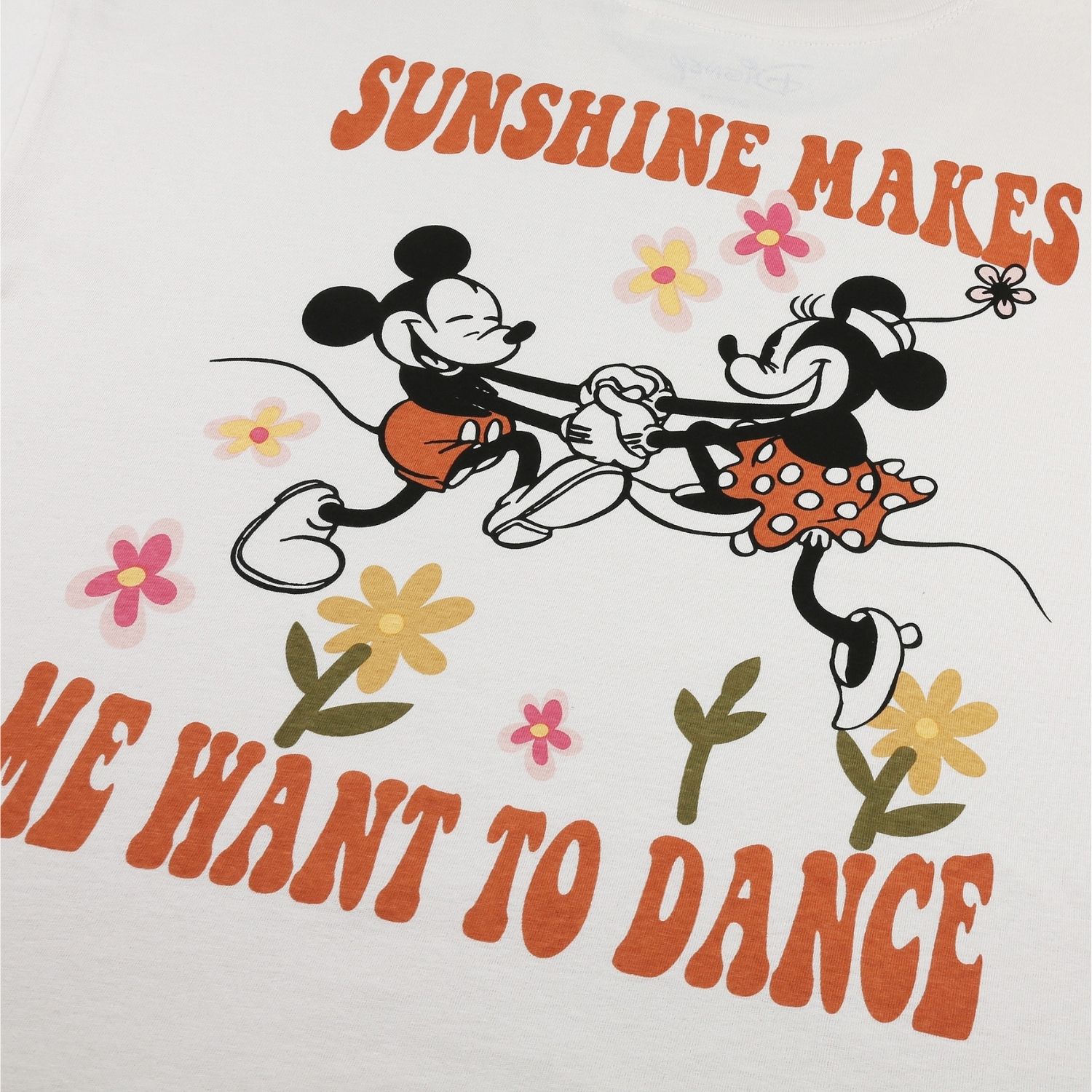 Disney Mickey and Minnie Sunshine Power Vintage White T-shirt | Nerdom ...