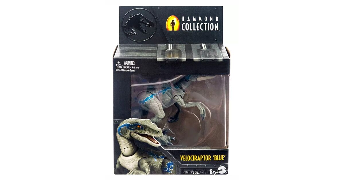 Mattel Jurassic World: Hammond Collection - Velociraptor Blue (HTV62 ...