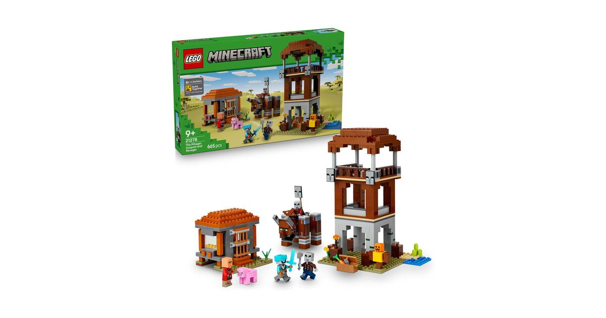 LEGO® Minecraft®: The Pillager Outpost and Ravager (21278) | Nerdom