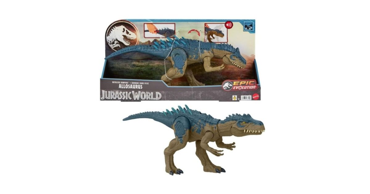 Mattel Jurassic World: Epic Evolution - Ruthless Rampage Allosaurus ...