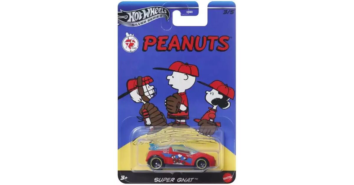 Mattel Hot Wheels: Silver Series Peanuts 75th - Super Gnat Vehicle ...