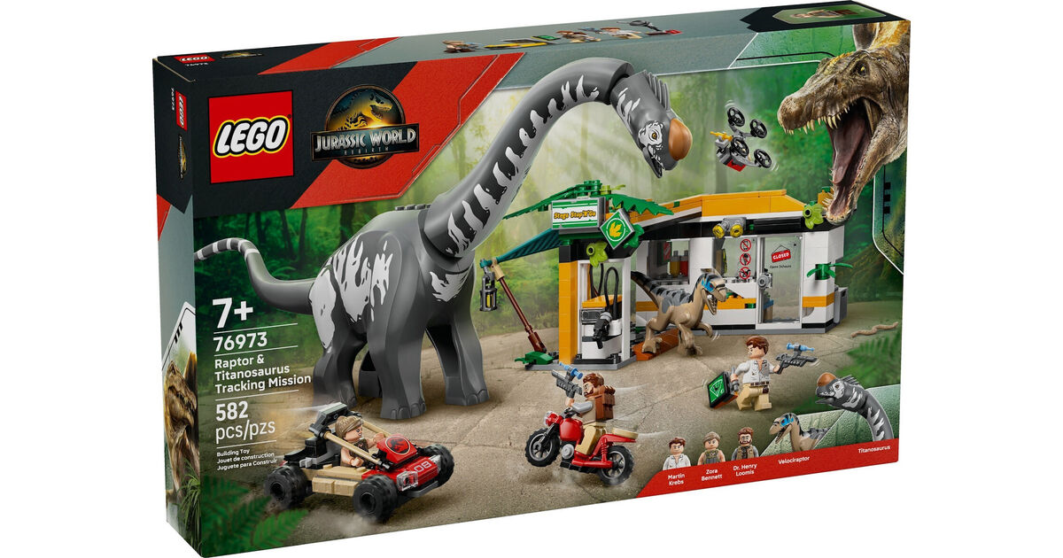 LEGO® Jurassic World: Raptor & Titanosaurus Tracking Mission (76973 ...