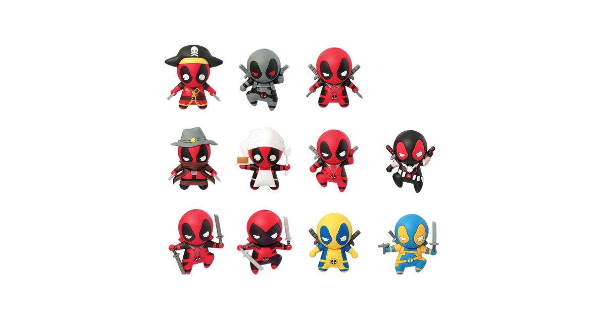 Marvel Deadpool Series 1 3D Foam Bag Clip Random Keychain | Nerdom, Greece