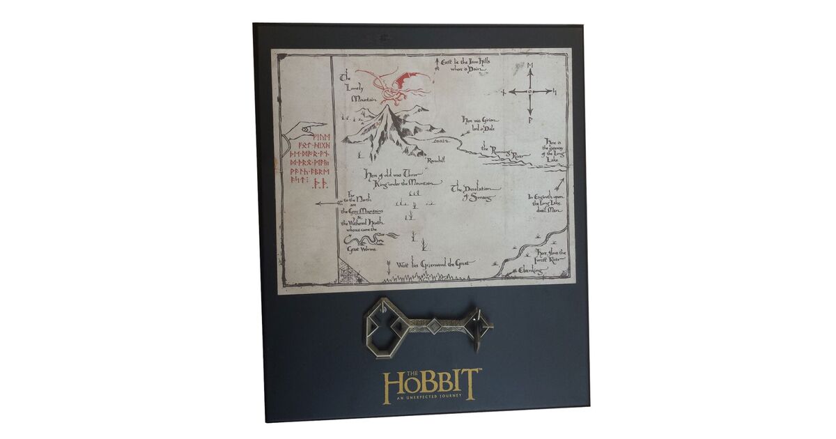 Hobbit Thorin's Key And Map Black Small Key #01661 | Nerdom