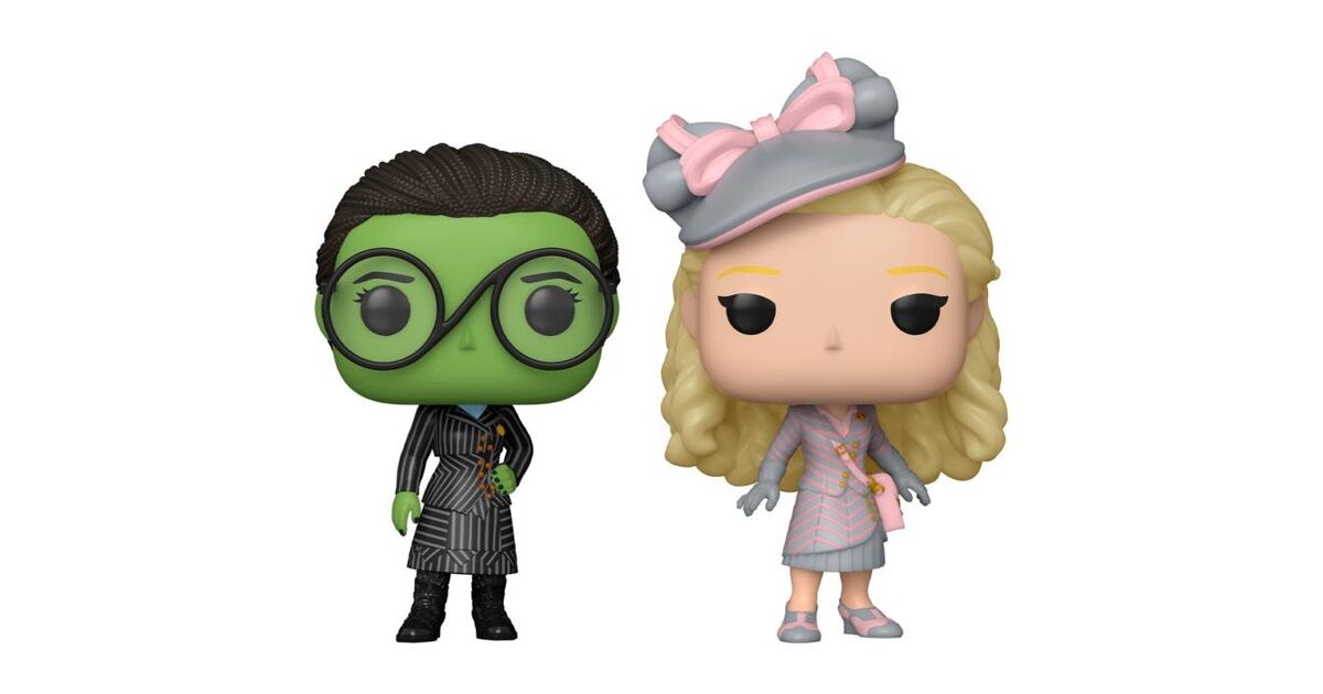 Funko Pop! 2-Pack Movies: Wicked - Elphaba and Glinda in Shiz Uniform ...