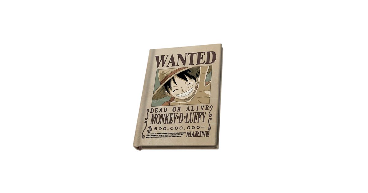 One PIece Wanted Luffy Notebook | Nerdom, Greece