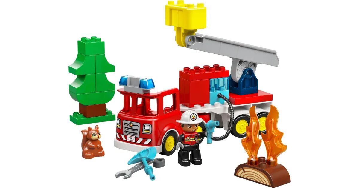 LEGO® DUPLO® Town: Fire Truck with Hose and Firefighter (10473) | Nerdom