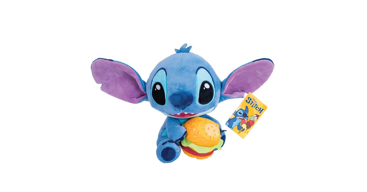 Disney Stitch With Burger 25cm Plush | Nerdom, Greece