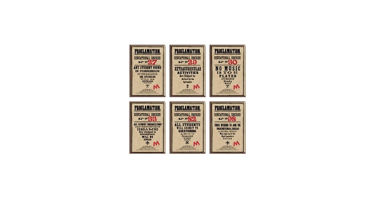 Harry Potter Set of 6 Proclamations Magnets | Nerdom