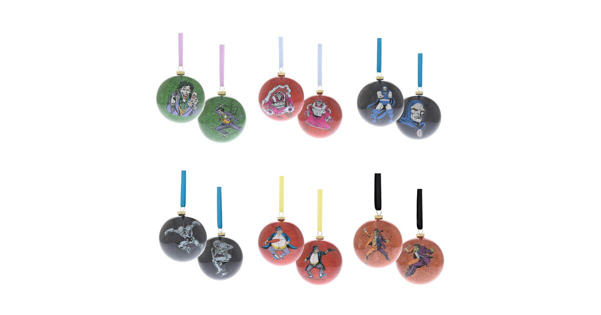 DC Comic Christmas Baubles Villains Set Of 6 | Nerdom