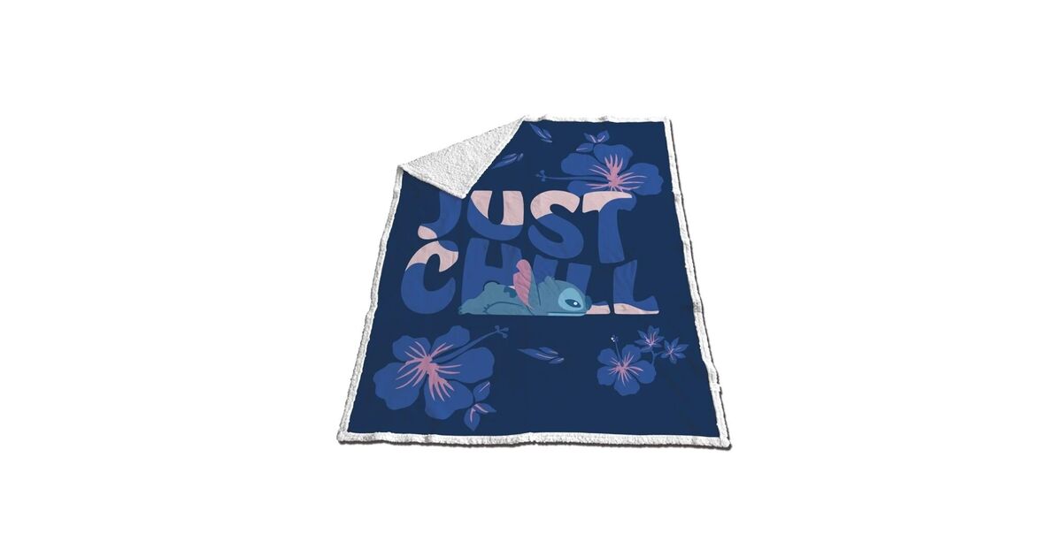 Disney Lilo and Stitch Just Chill Blue Blanket | Nerdom, Greece