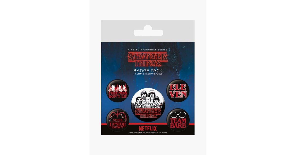 Stranger Things Pin Badges 5-Pack Characters | Nerdom