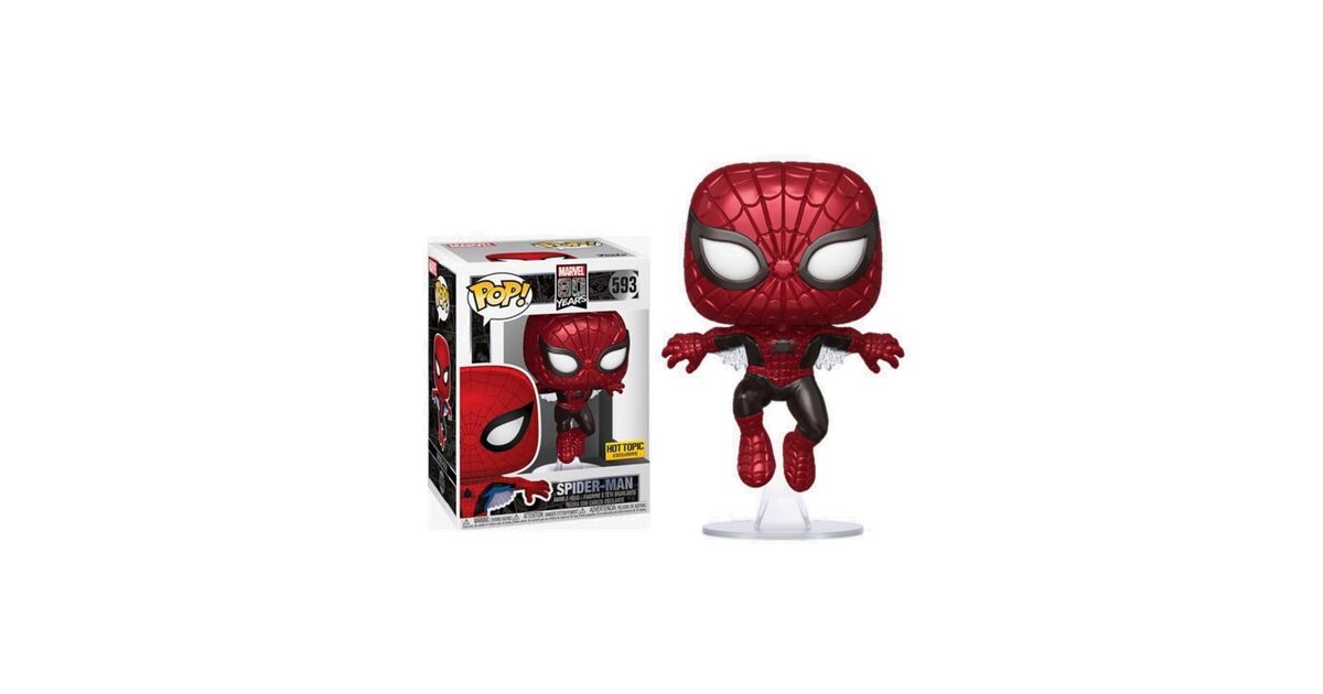Funko Pop! First Appearance Metallic Spider-Man (Special Edition) #593 ...