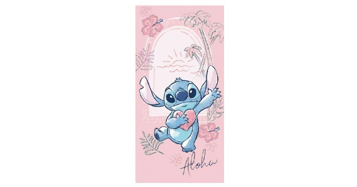 Πετσέτα Θαλάσσης Disney Lilo And Stitch Stitch Pink | Nerdom