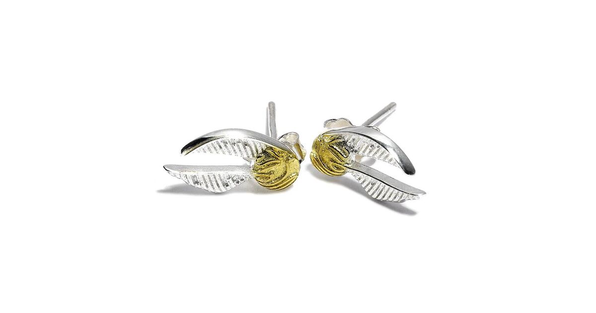 Σκουλαρίκια Harry Potter Golden Snitch Earrings Sterling Silver | Nerdom