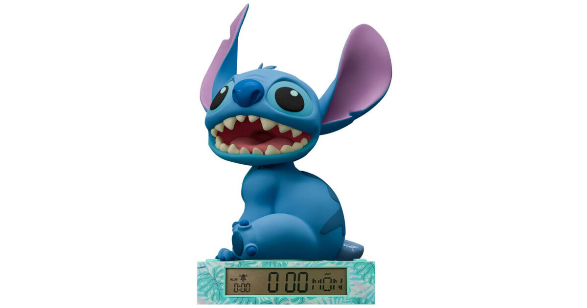 Φωτιστικό Disney Stitch 3D with Alarm Clock | Nerdom