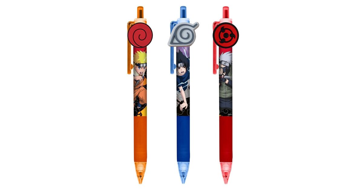 Naruto Shippuden pack of 3 Pens | Nerdom, Greece