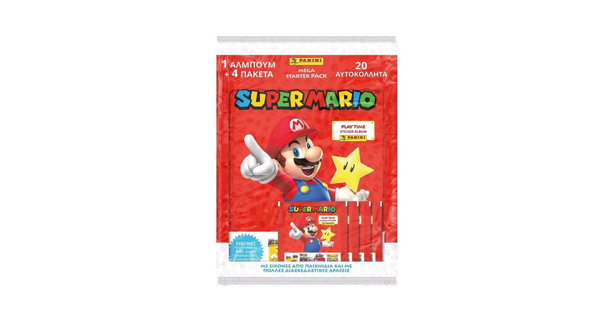 Panini Super Mario Sticker Mega Starter Pack Album | Nerdom