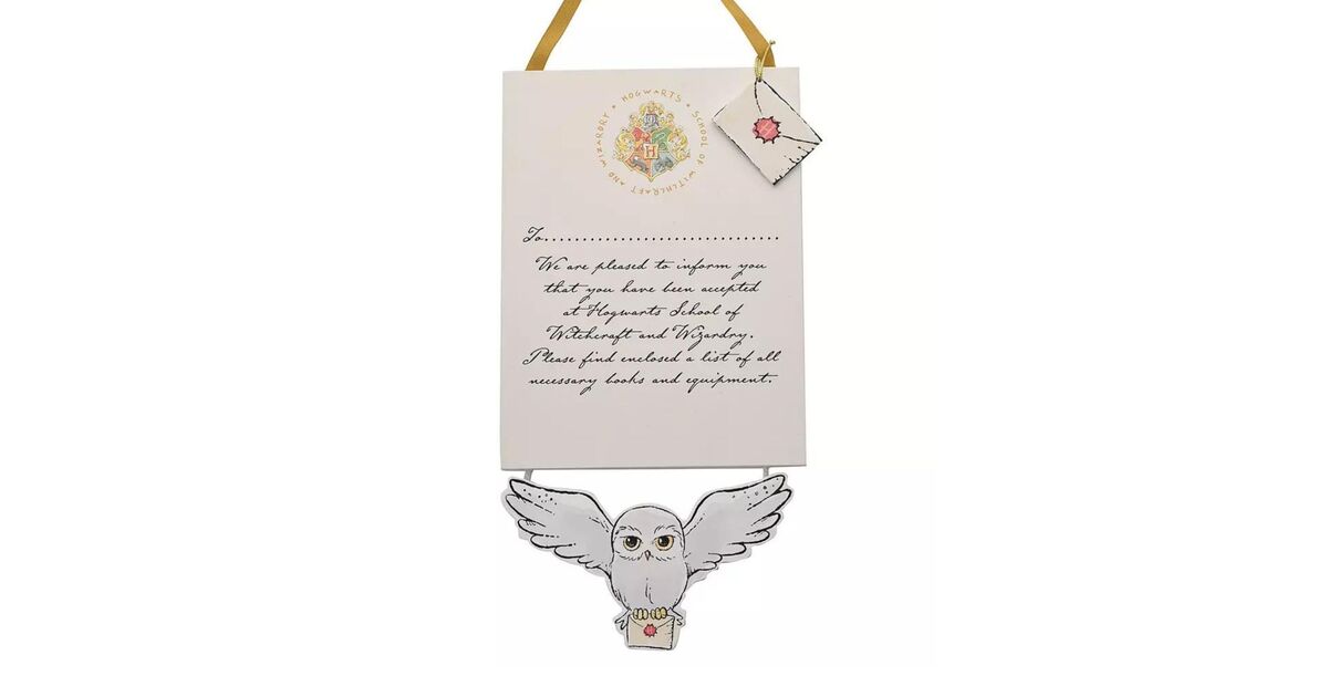 Harry Potter Charms Plaque Hogwarts Letter | Nerdom