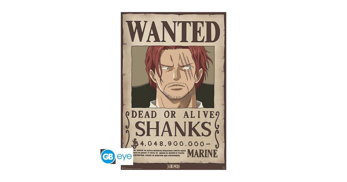 One Piece Poster Wanted Shanks | Nerdom, Greece