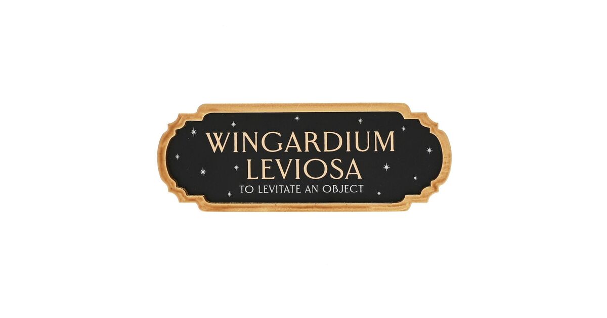 Διακοσμητική Πινακίδα Harry Potter Alumni Spell Wingardium Leviosa GITD ...